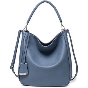 Bags | Womens Soft Faux Leather Hobo Bags Tote Blue | Poshmark